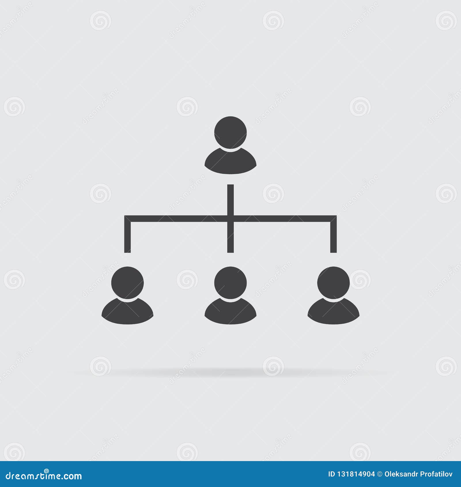 Hierarchy Icon in Flat Style Isolated on Grey Background. Stock Vector ...