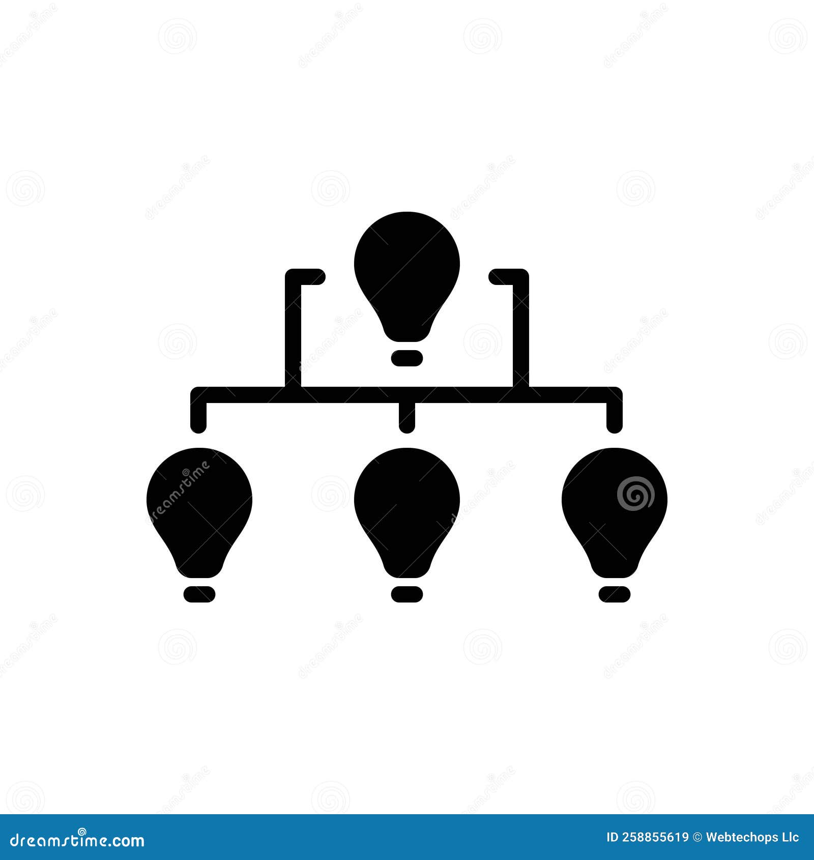Black Solid Icon for Hierarchy, Organizational and Company Stock Vector ...