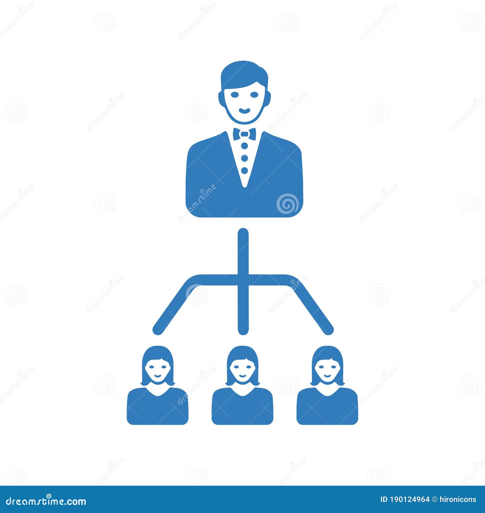 Hierarchy Icon Logo / Blue Color Stock Vector - Illustration of team ...