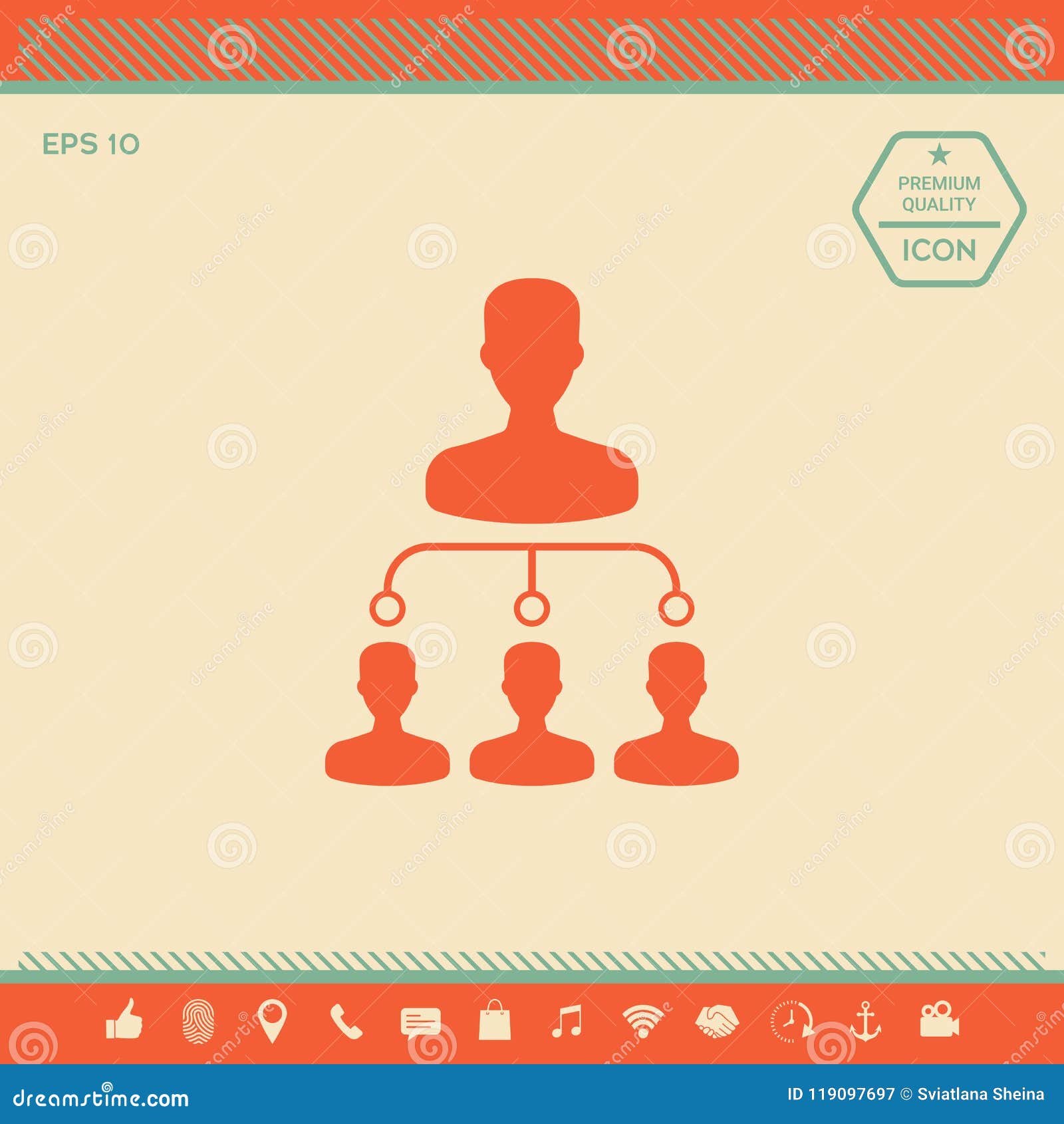 Hierarchy icon symbol stock vector. Illustration of group - 119097697