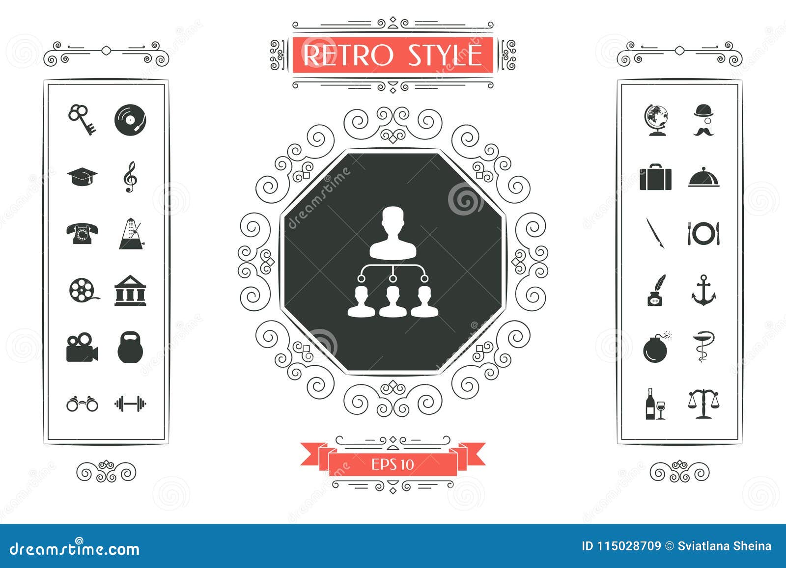 Hierarchy icon symbol stock vector. Illustration of symbol - 115028709