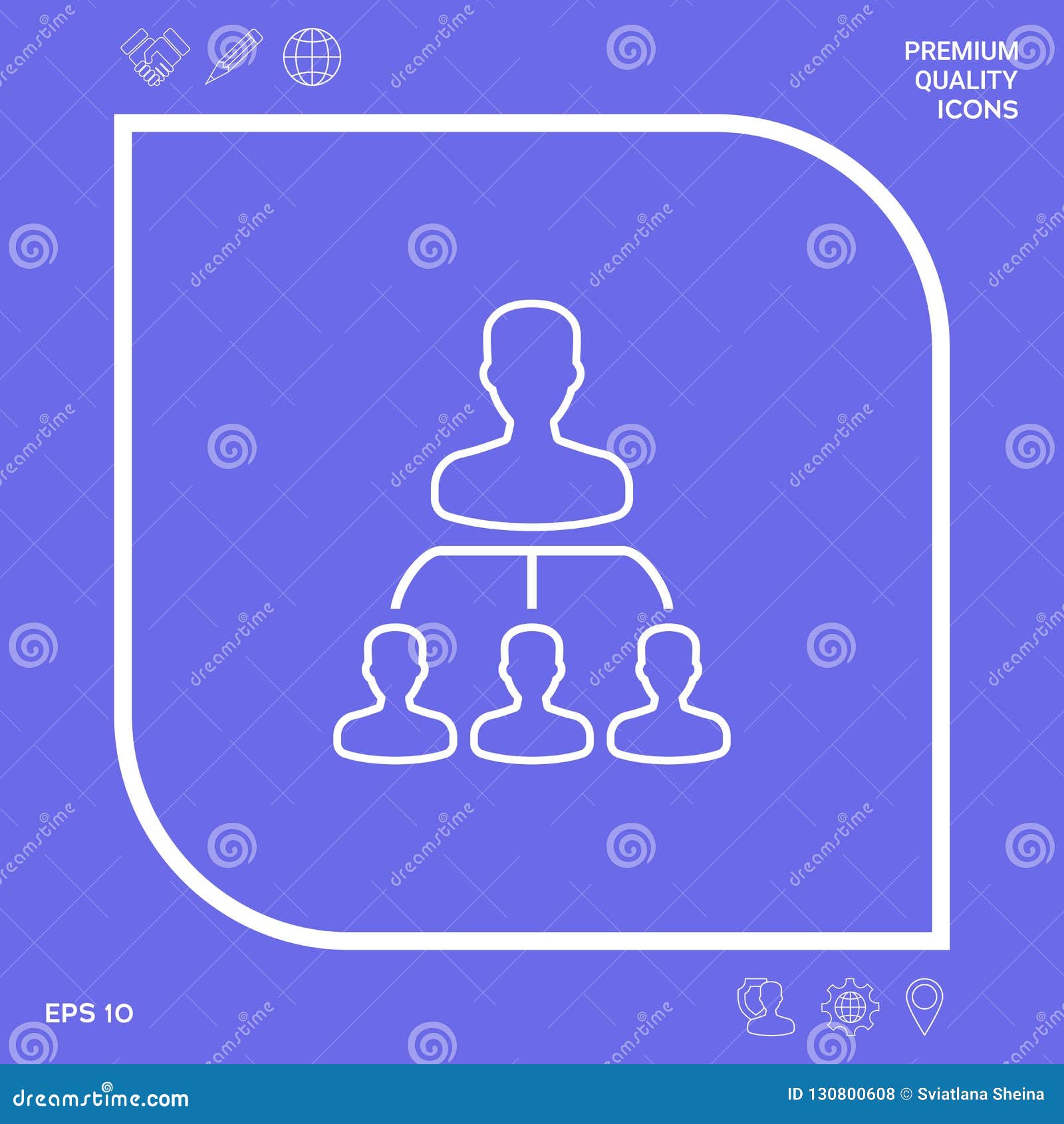 Hierarchy - Line Icon. Graphic Elements for Your Design Stock Vector ...
