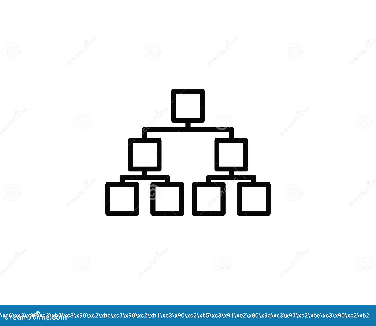 Hierarchy line icon stock illustration. Illustration of business ...