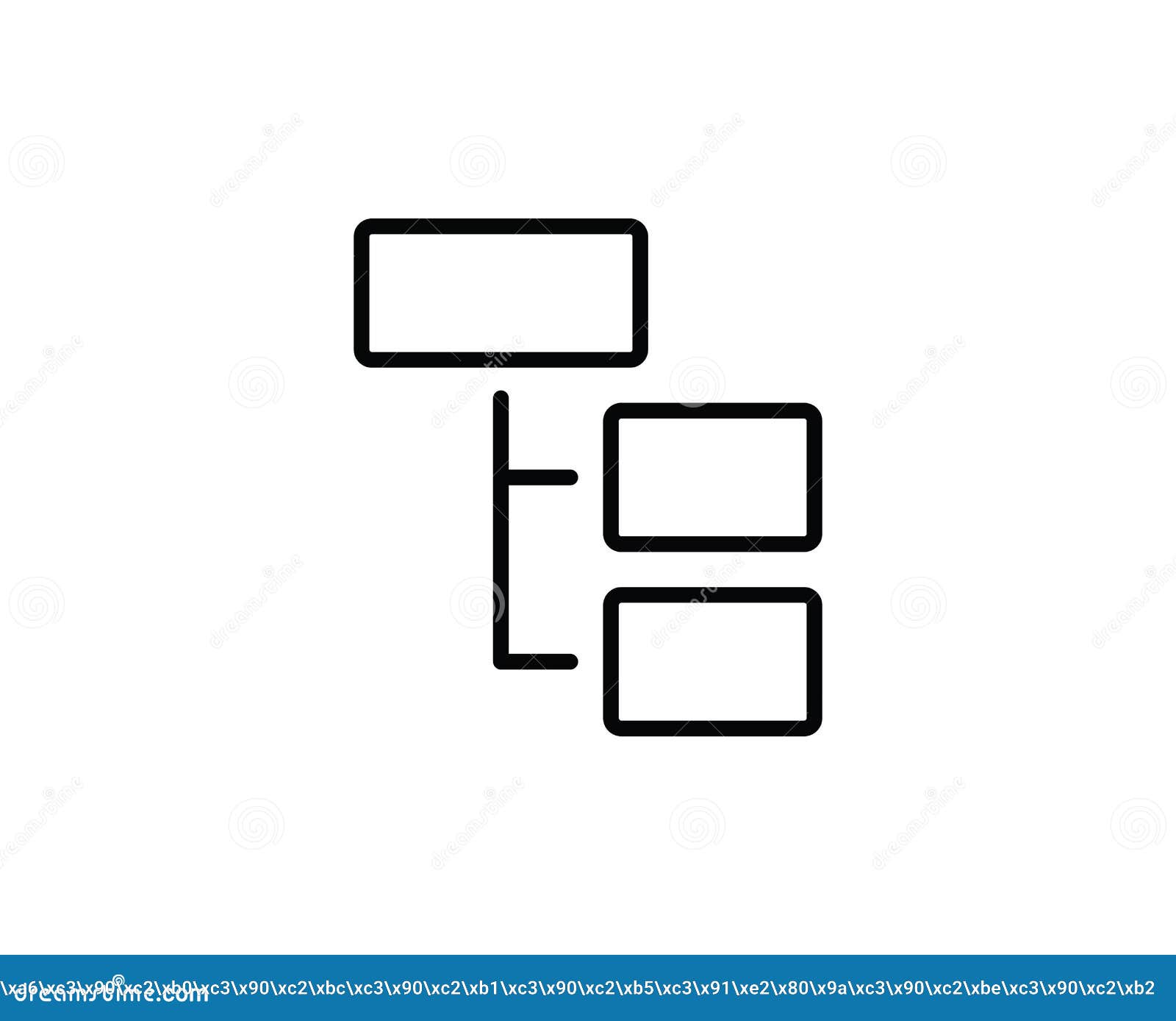 Hierarchy line icon stock illustration. Illustration of team - 184502126