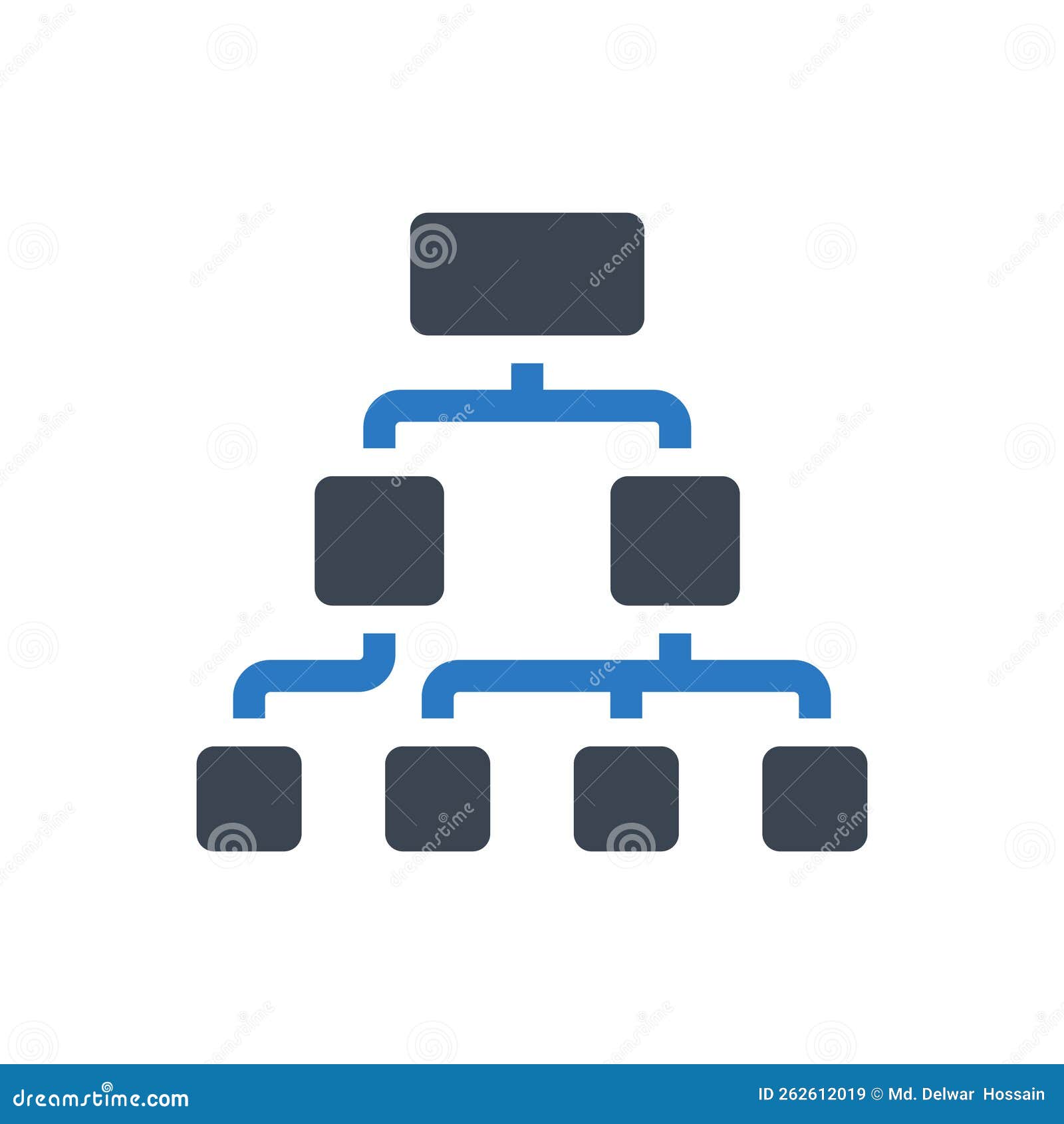 Hierarchy management icon stock vector. Illustration of vector - 262612019