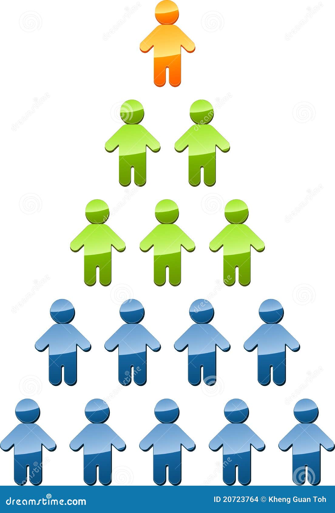 Hierarchy Management Pyramid Illustration Stock Illustration - Image ...