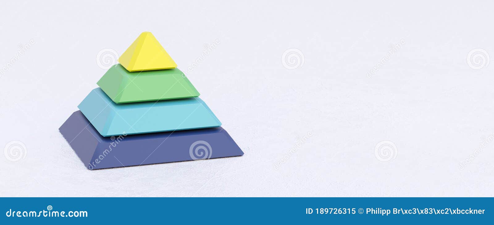 Hierarchy of Needs Pyramid Concept 3d Rendering Illustration Stock ...