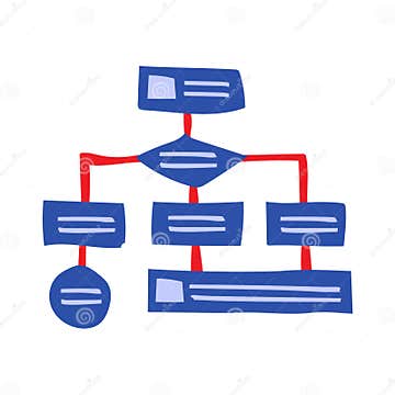 Hierarchy Organization Workflow Chart, Simple Flat Style. Vector ...