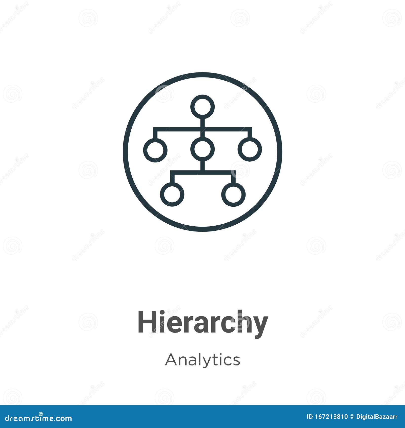 Hierarchy Outline Vector Icon. Thin Line Black Hierarchy Icon, Flat ...