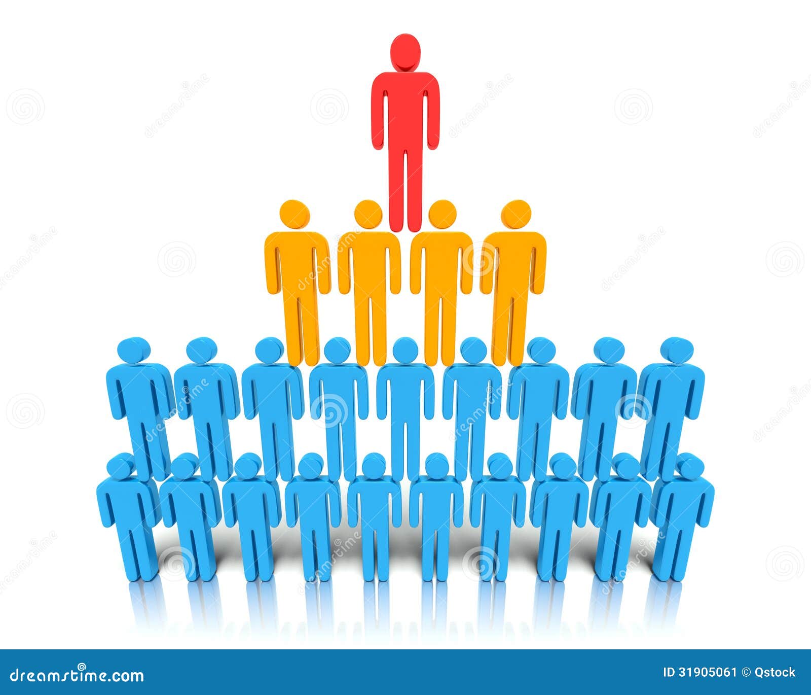 Hierarchy of people. stock illustration. Illustration of reflection ...