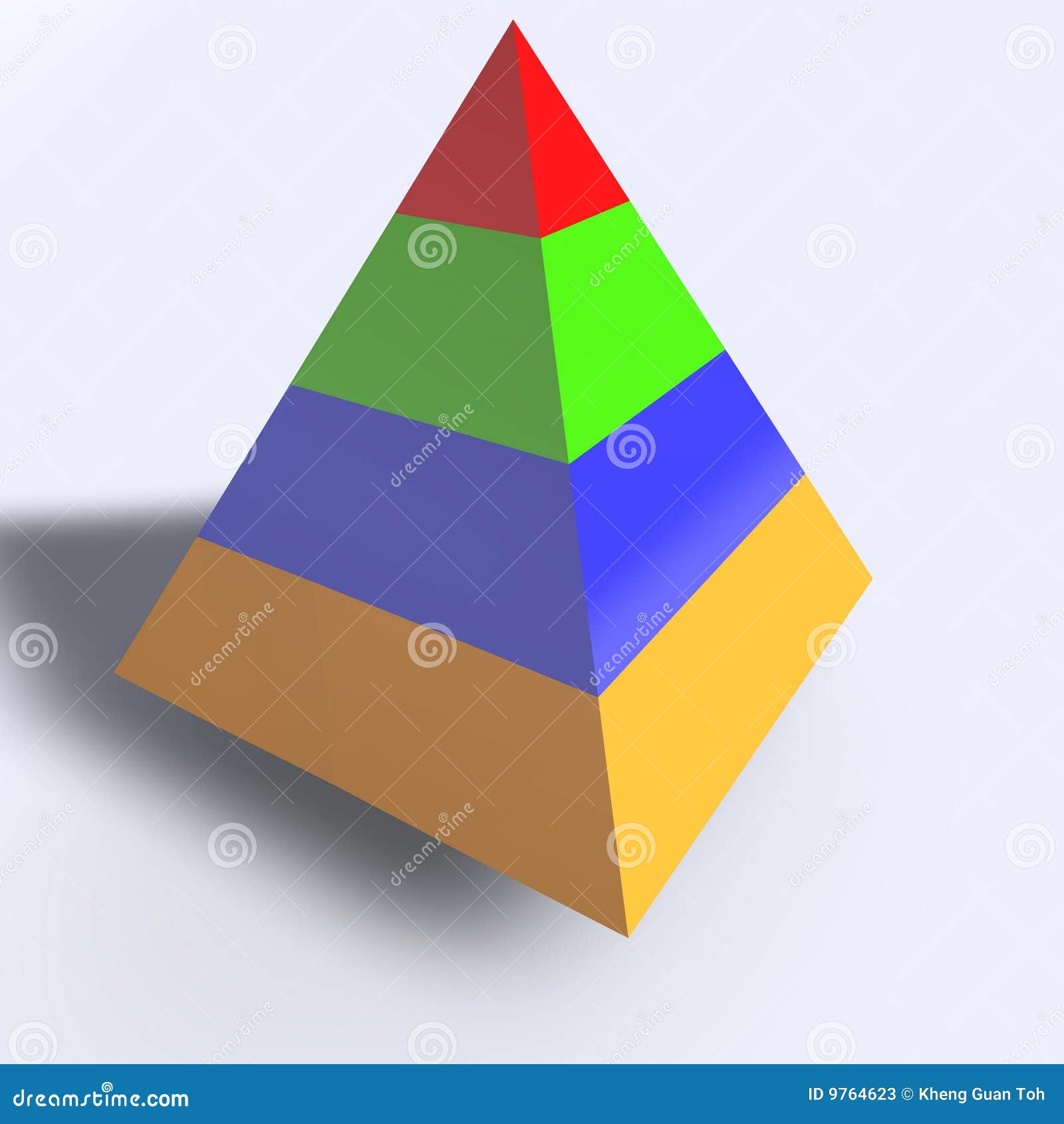 Hierarchy pyramid stock illustration. Illustration of priority - 9764623
