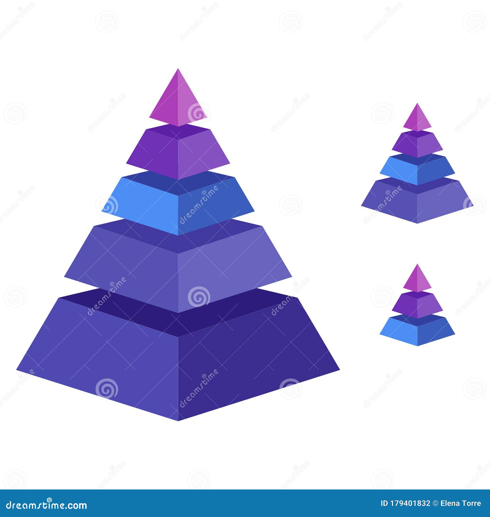 Hierarchy Pyramid Diagram Infographic Element Stock Vector ...