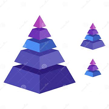 Hierarchy Pyramid Diagram Infographic Element Stock Vector ...