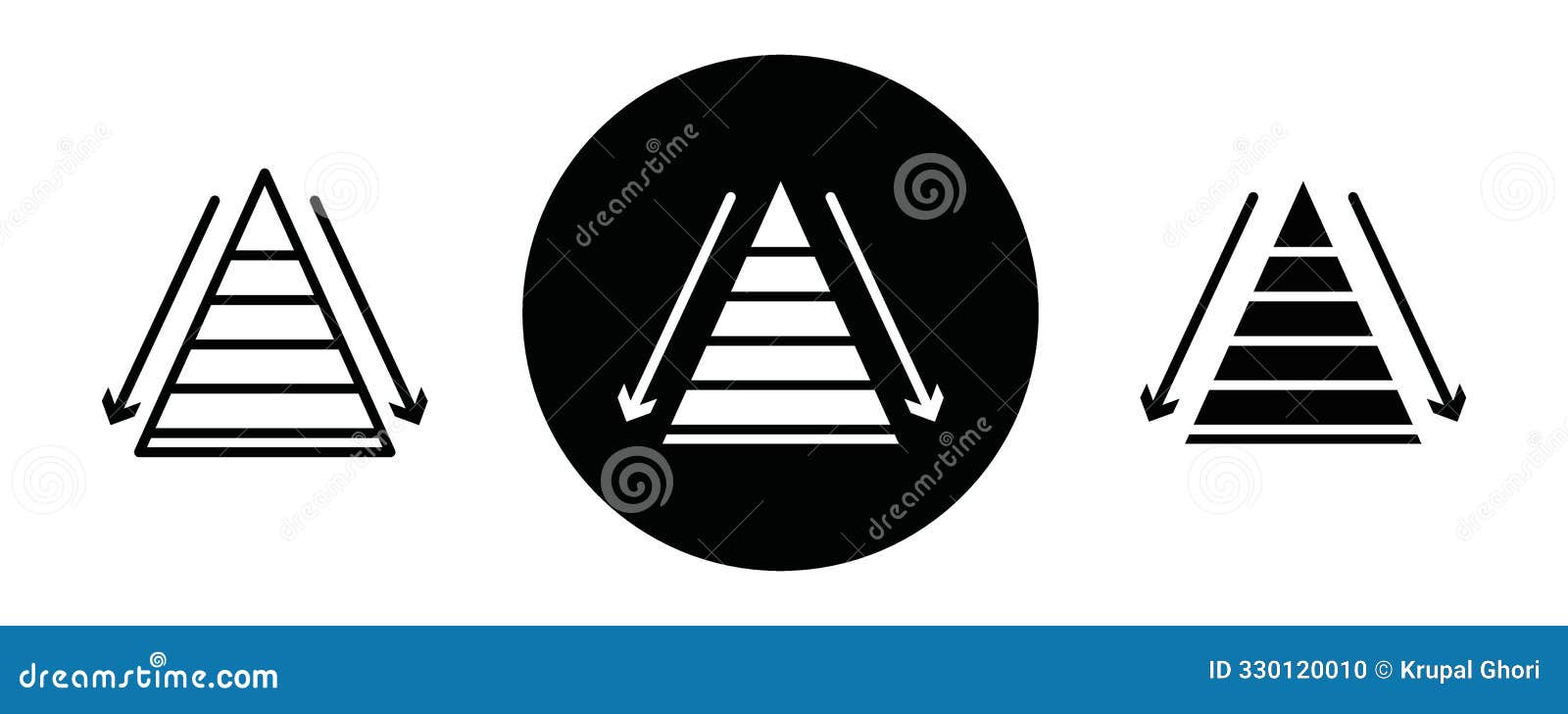 Hierarchy Pyramid Outline Icon Collection or Set. Hierarchy Pyramid ...