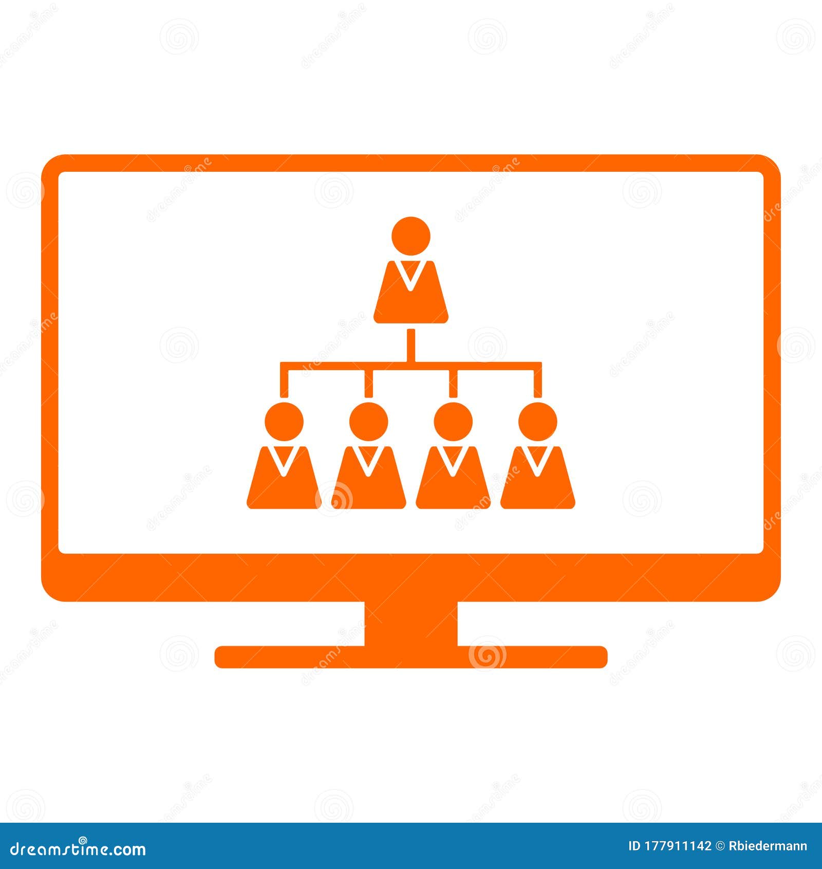 Hierarchy and screen stock vector. Illustration of display - 177911142