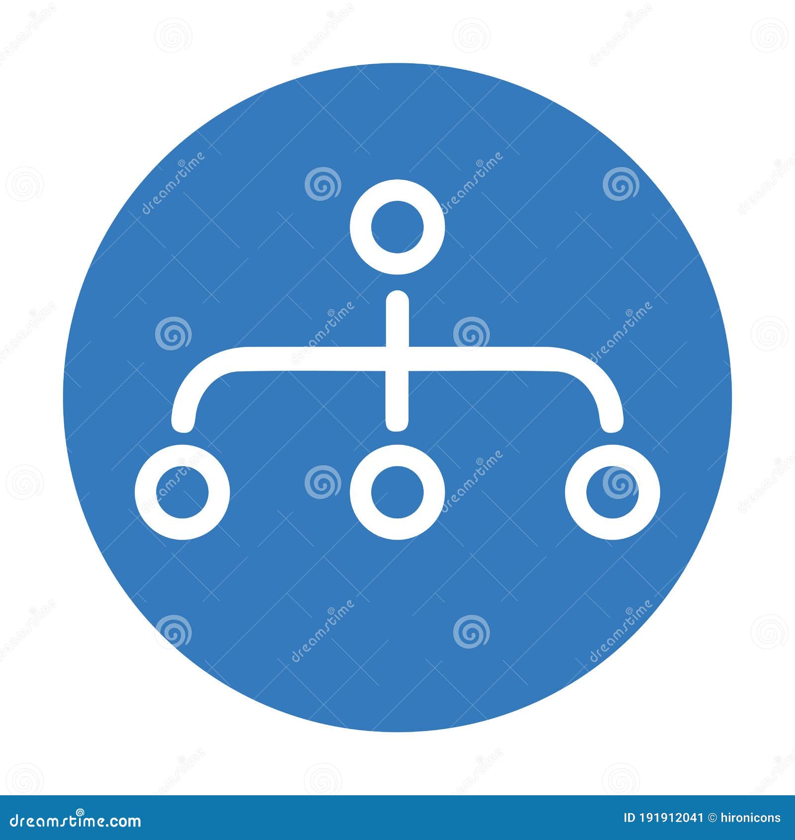 Hierarchy, Site Map Icon / Blue Color Stock Vector - Illustration of ...