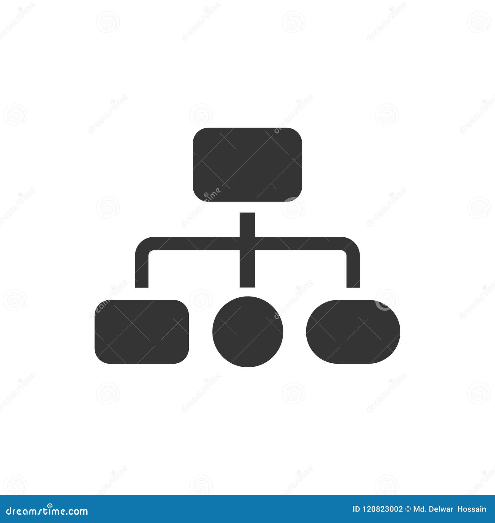 Hierarchy Structure Icon stock vector. Illustration of employee - 120823002