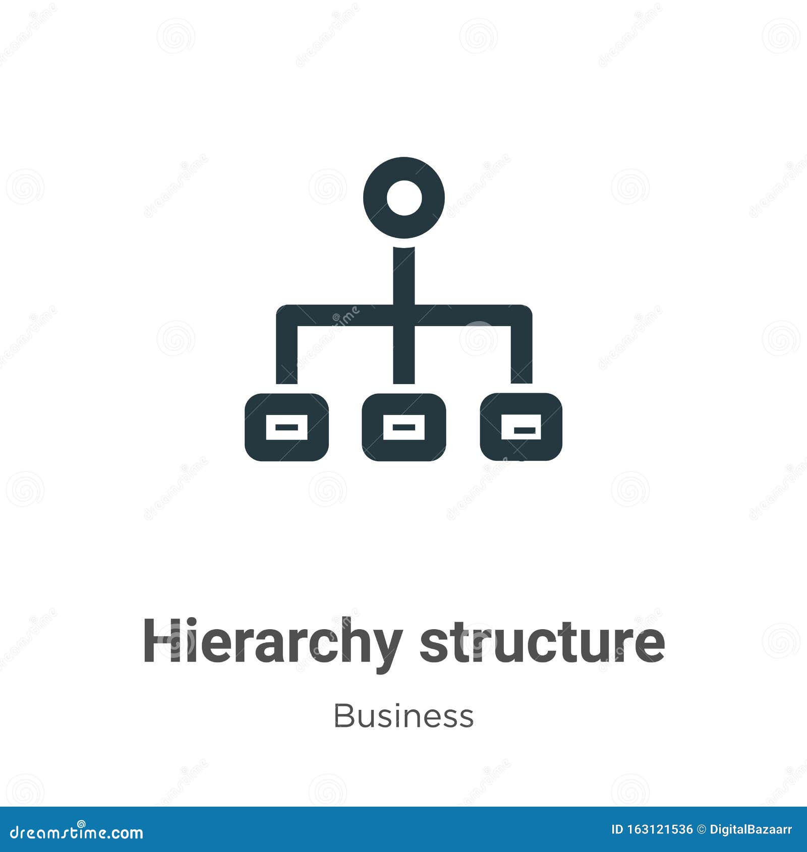 Hierarchy Structure Vector Icon on White Background. Flat Vector ... Hierarchy Structure Vector Icon on White Background. Flat Vector ...