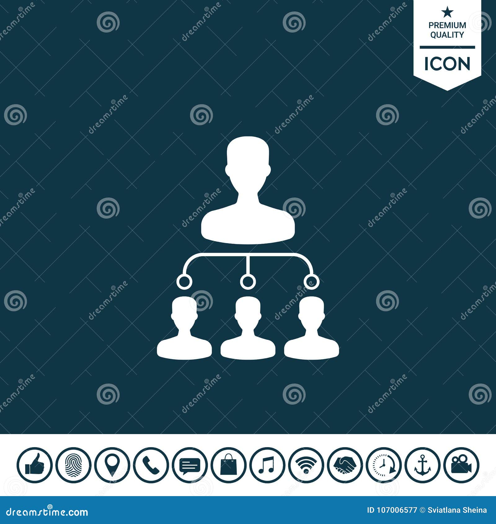 Hierarchy symbol icon stock vector. Illustration of leadership - 107006577