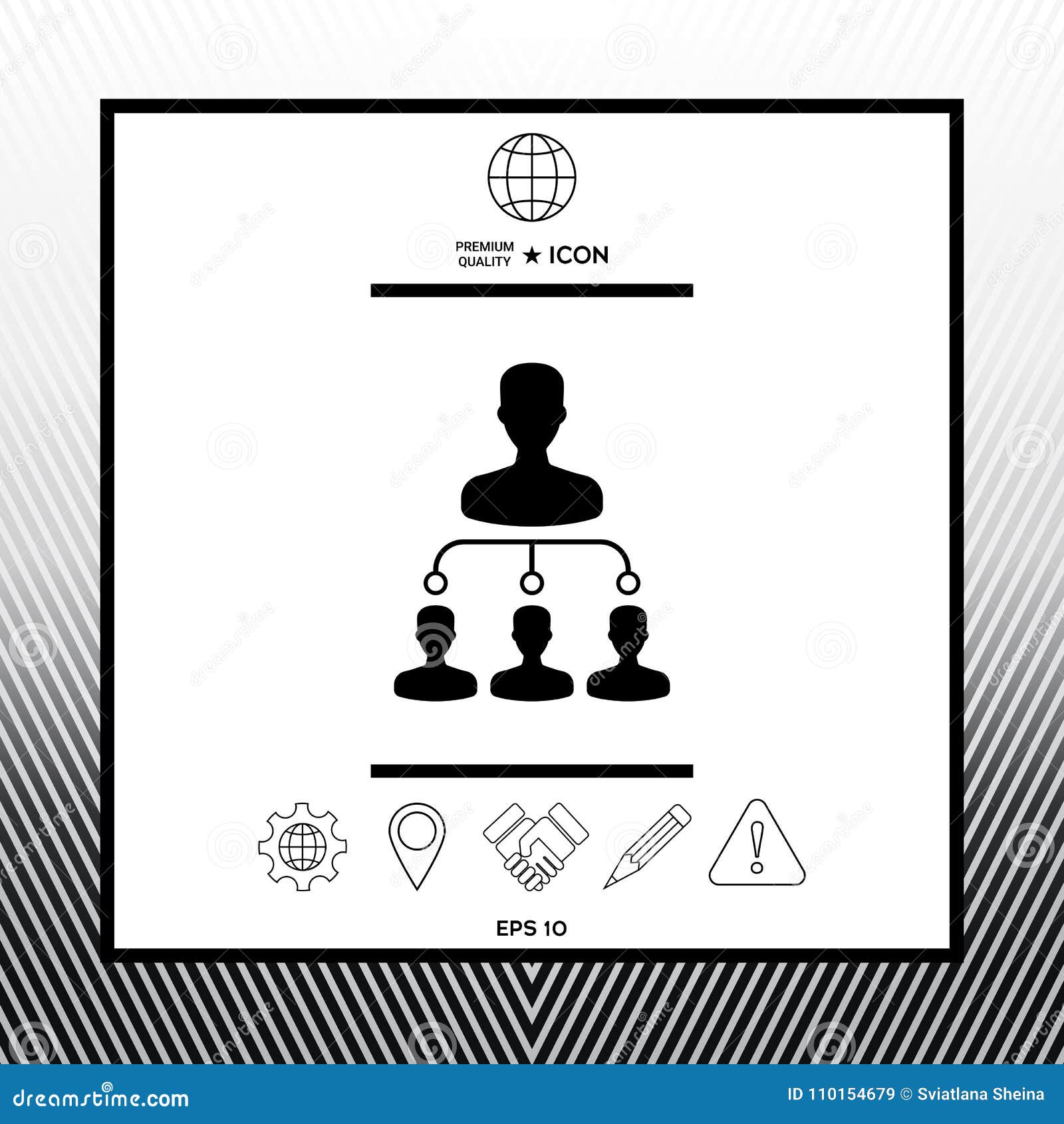 Hierarchy symbol icon stock vector. Illustration of hierarchy - 110154679