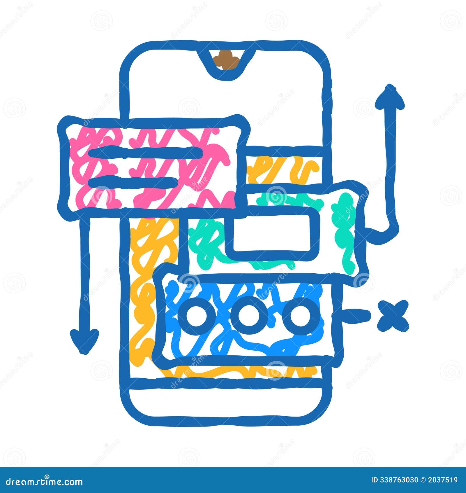 Hierarchy Ux Ui Design Icon Doodle Illustration Stock Vector Illustration Of User Application