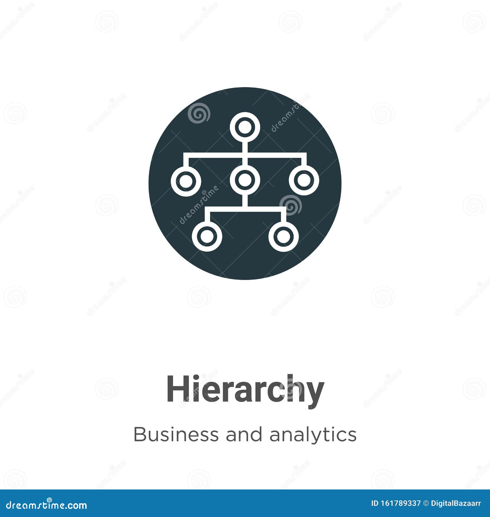 Hierarchy Vector Icon on White Background. Flat Vector Hierarchy Icon ...