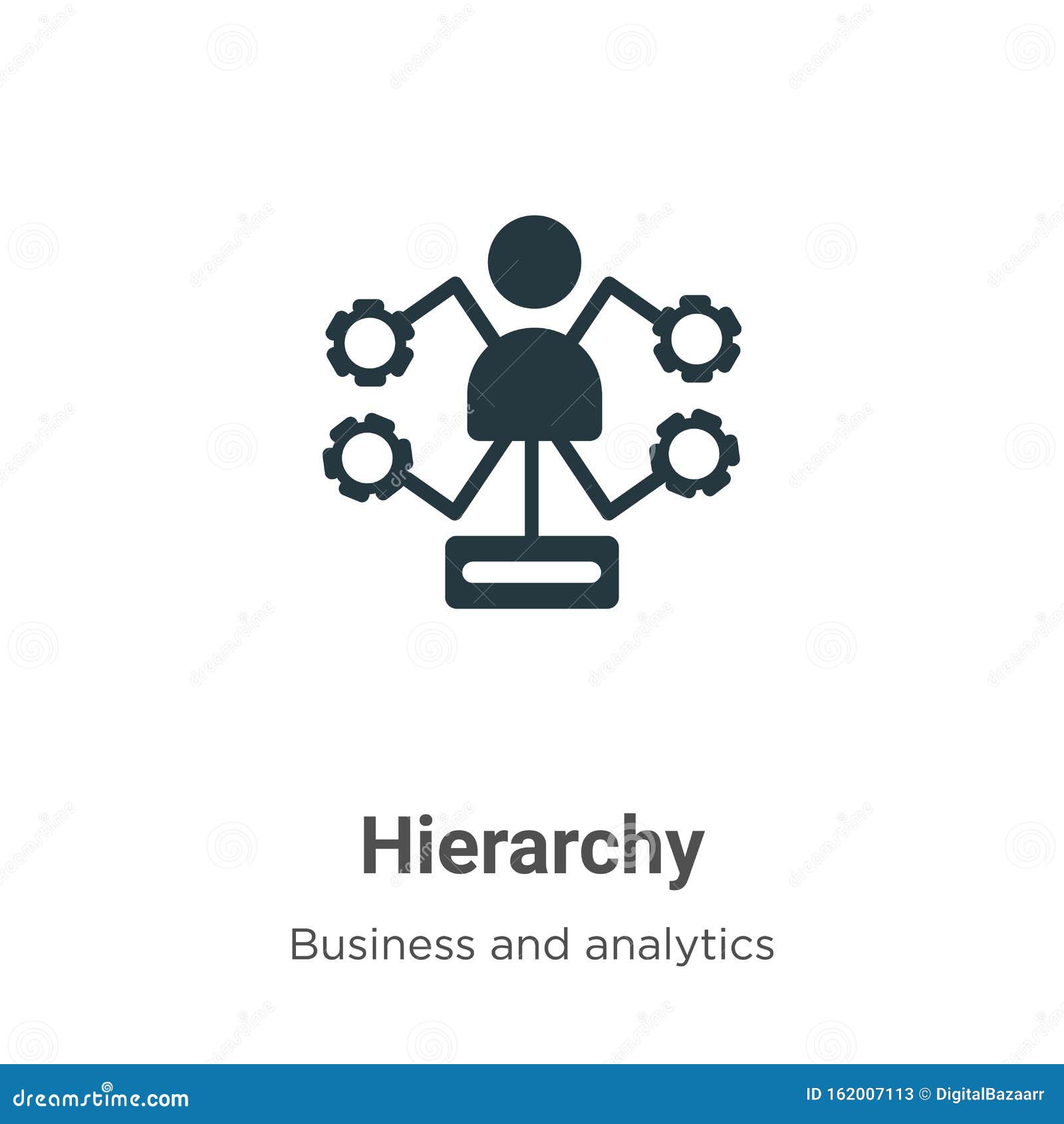 Hierarchy Vector Icon on White Background. Flat Vector Hierarchy Icon ...