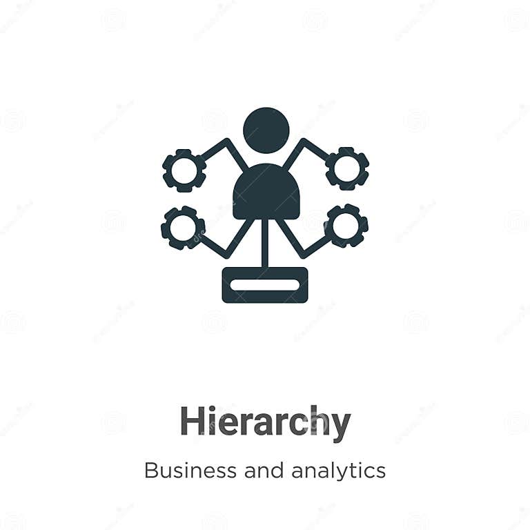 Hierarchy Vector Icon on White Background. Flat Vector Hierarchy Icon ...