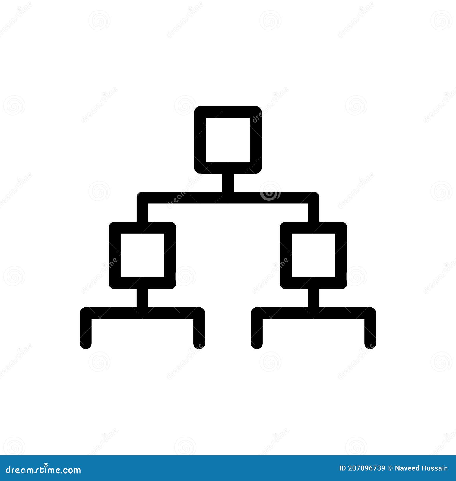 Hierarchy Vector Thin Line Icon Stock Vector - Illustration of company ...