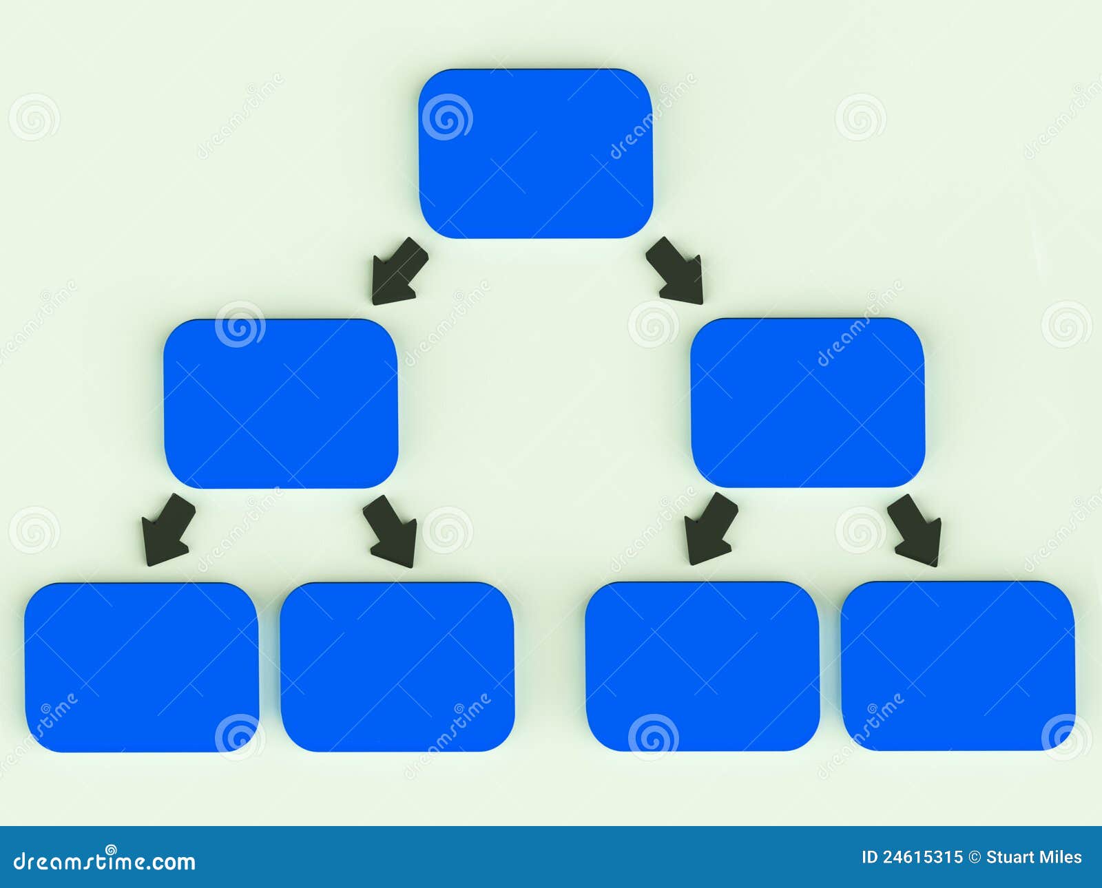 Hierarchyl Diagram with Arrows Stock Illustration - Illustration of ...