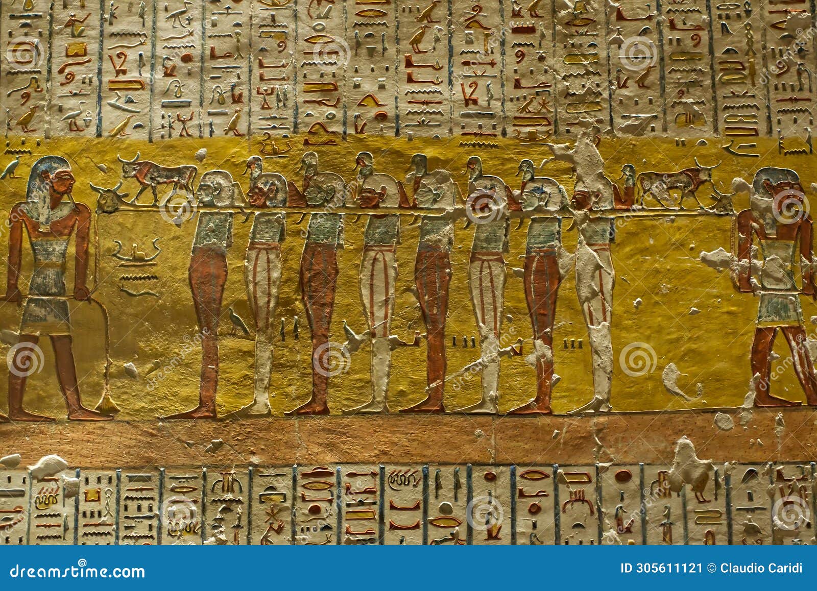 Hieroglyph and Artifact at the Valley of the Kings. Egypt. Stock Image ...