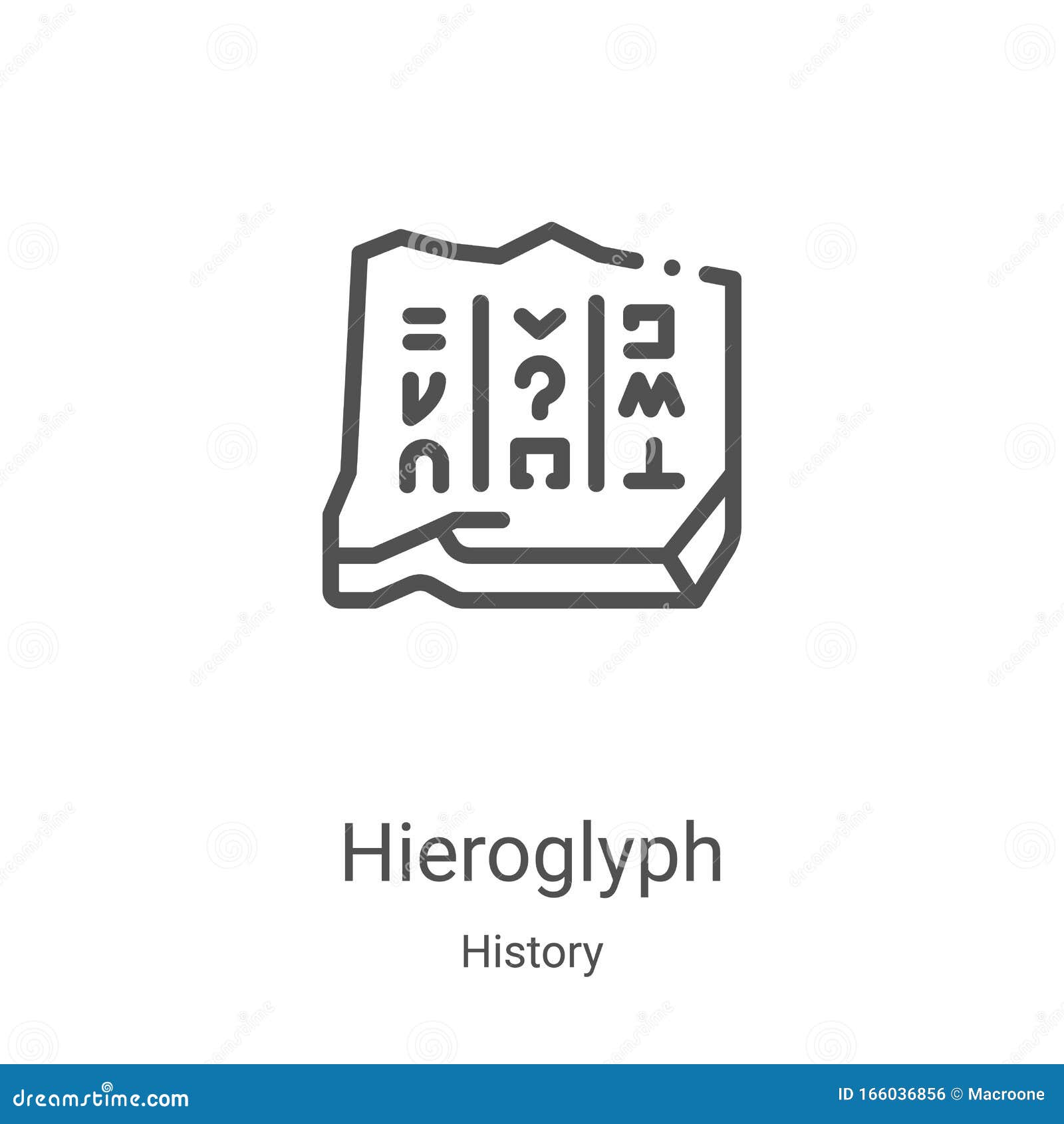 Linear Hieroglyph Icon From Desert Outline Collection. Thin Line ...