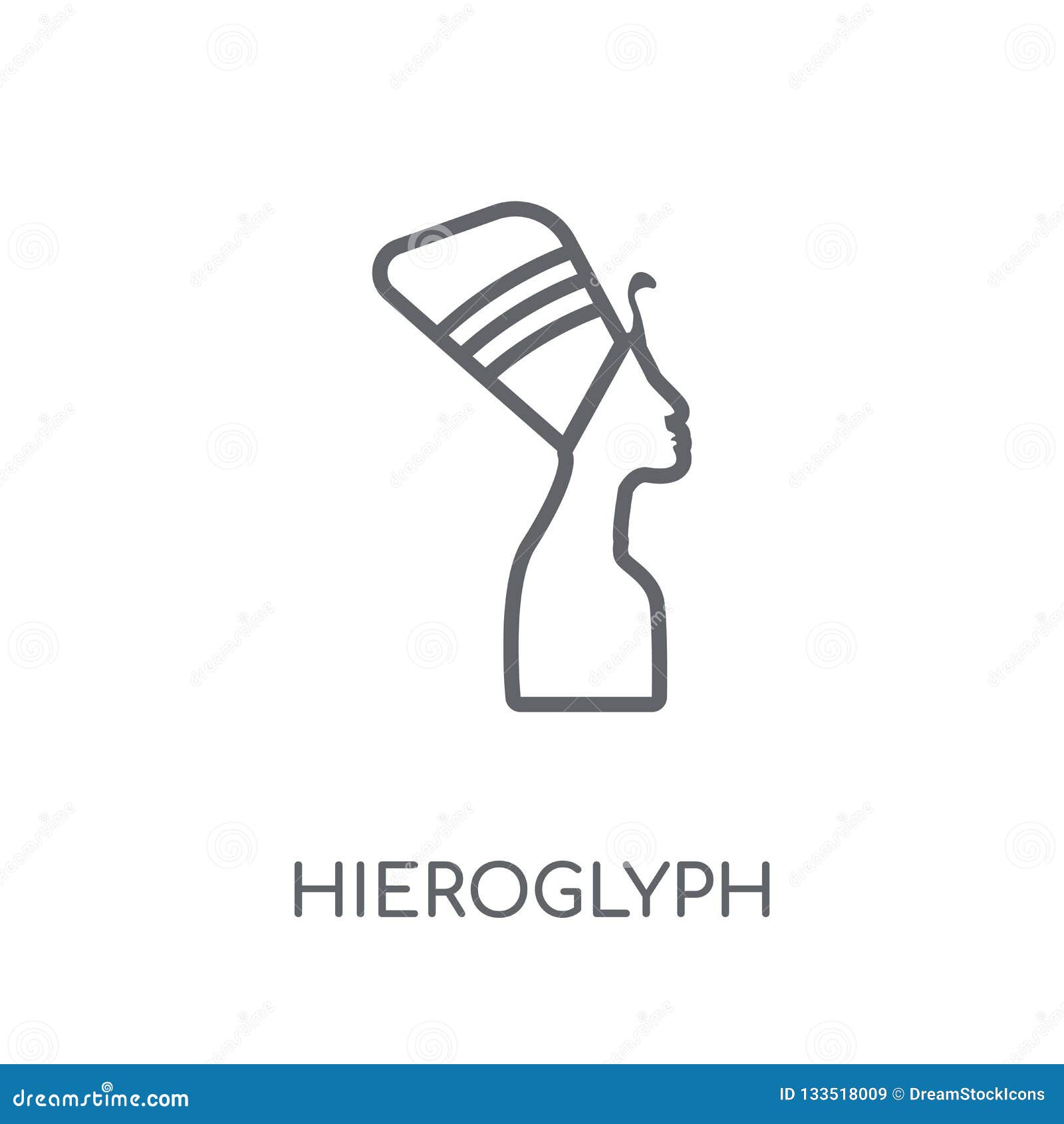 Linear Hieroglyph Icon From Desert Outline Collection. Thin Line ...