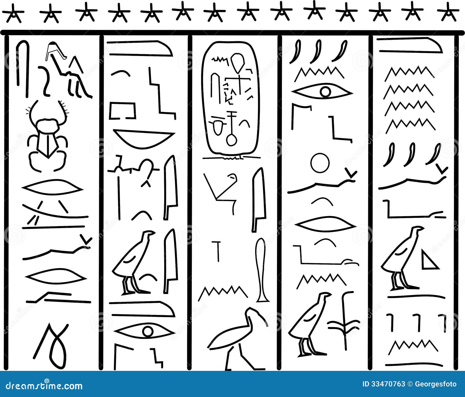 Hieroglyph stock illustration. Illustration of archeology - 33470763
