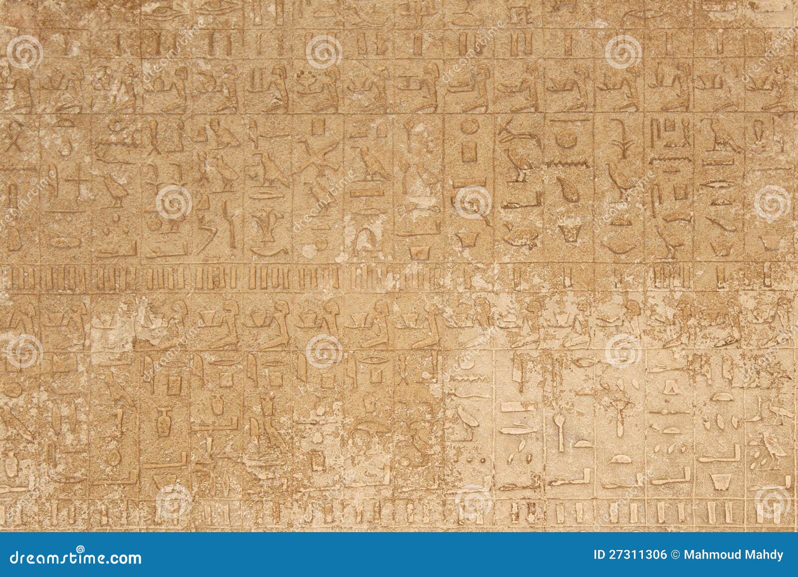 Hieroglyphic on stone stock photo. Image of script, background - 27311306