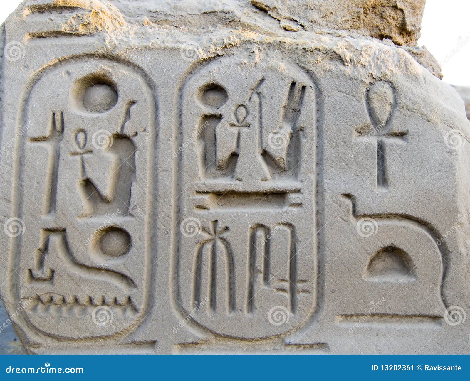 Hieroglyphic Writing With Kings Cartouche, Karnak Royalty-Free Stock ...
