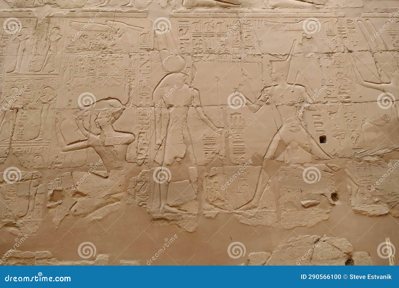 Massive Columns After Reconstruction Inside Beautiful Egyptian Temple ...