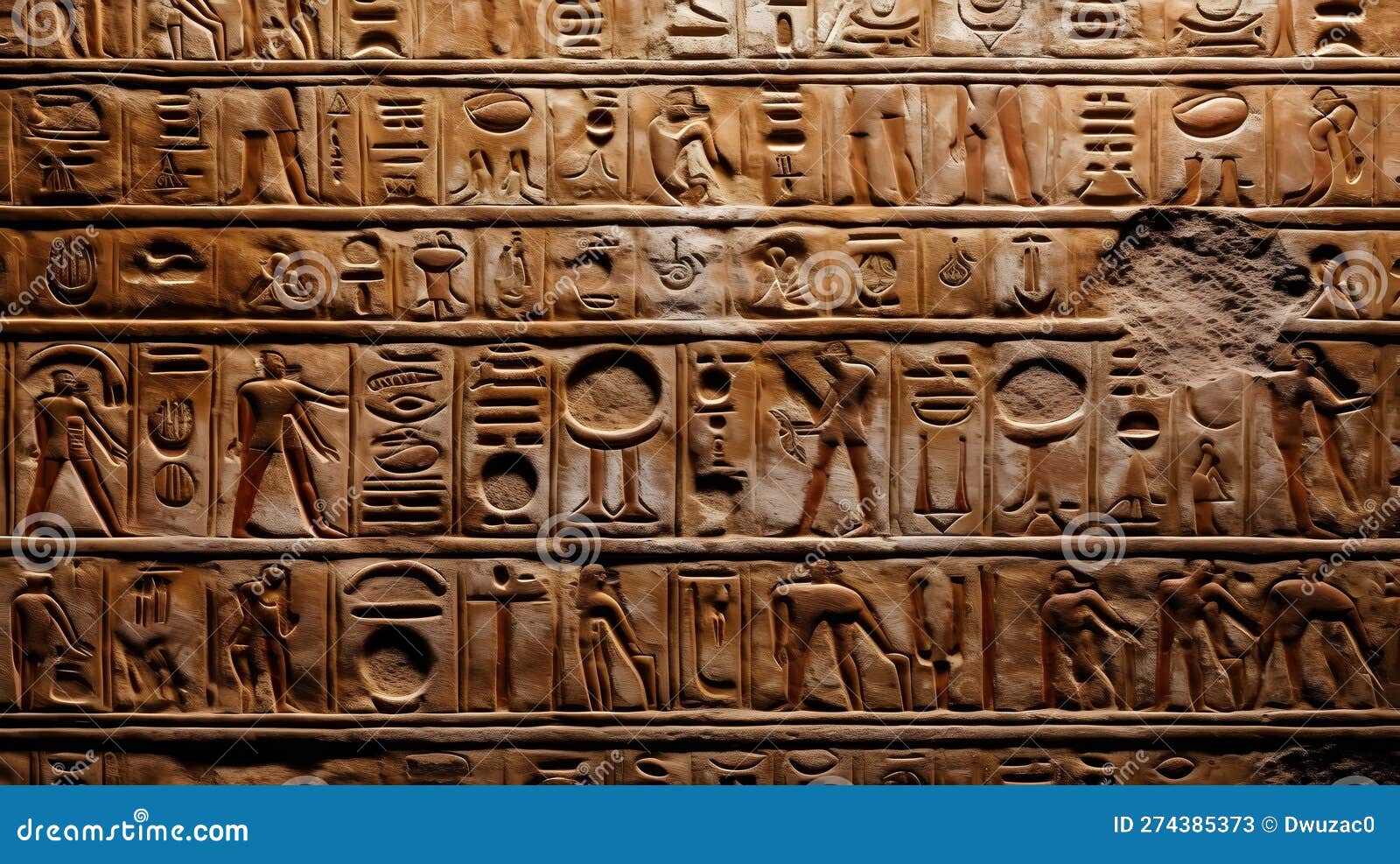 Hieroglyphics on a Wall, Egyptian, Pyramids, Generative AI Stock ...