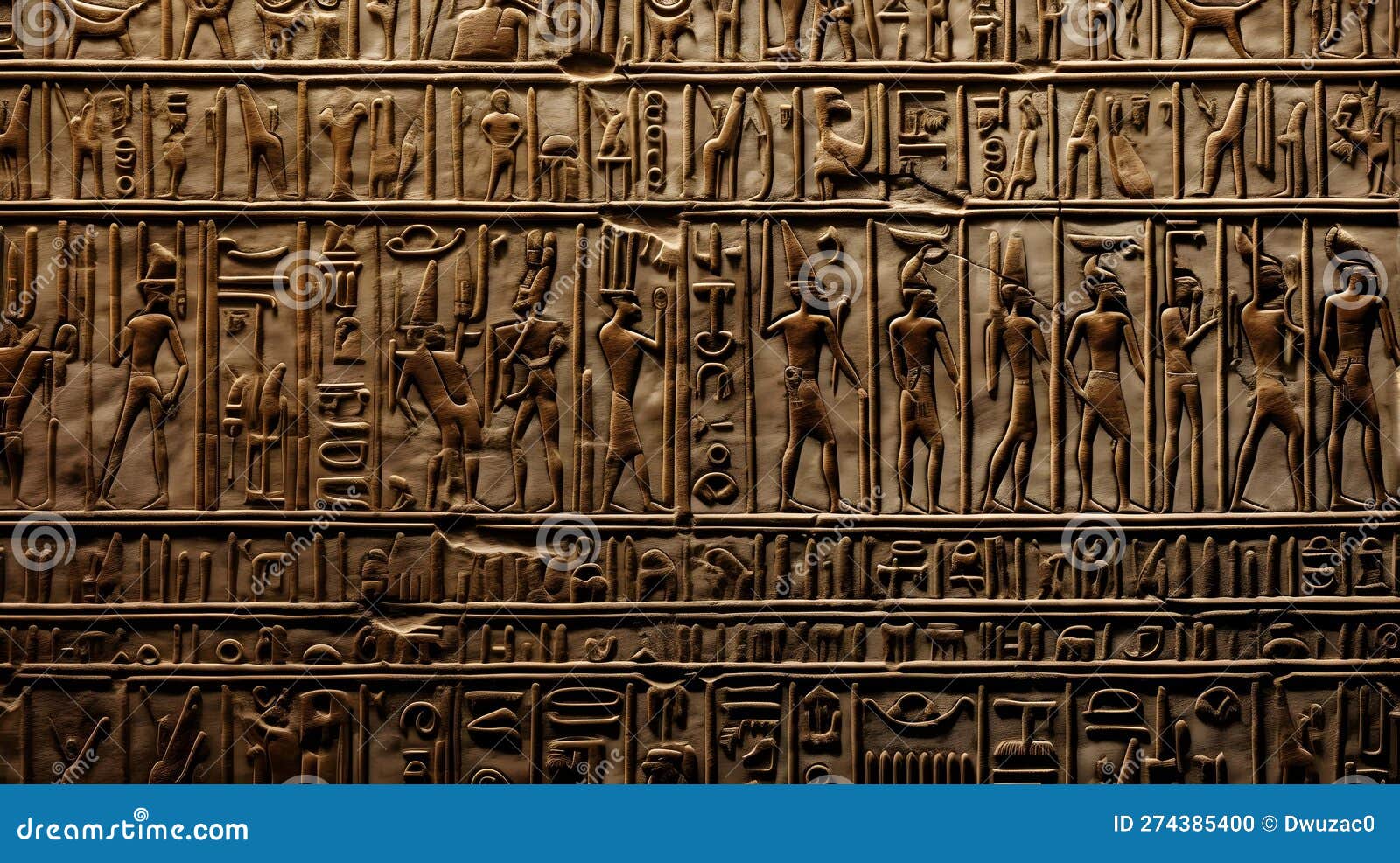 Hieroglyphics on a Wall, Egyptian, Pyramids, Generative AI Stock ...