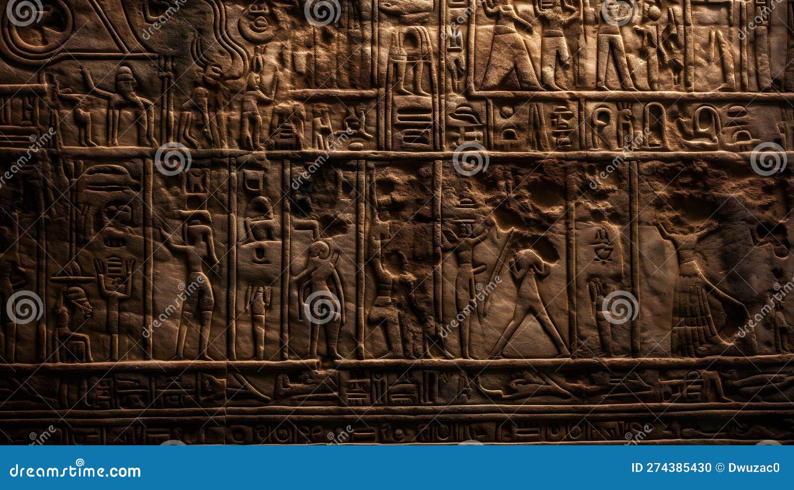 Hieroglyphics on a Wall, Egyptian, Pyramids, Generative AI Stock ...