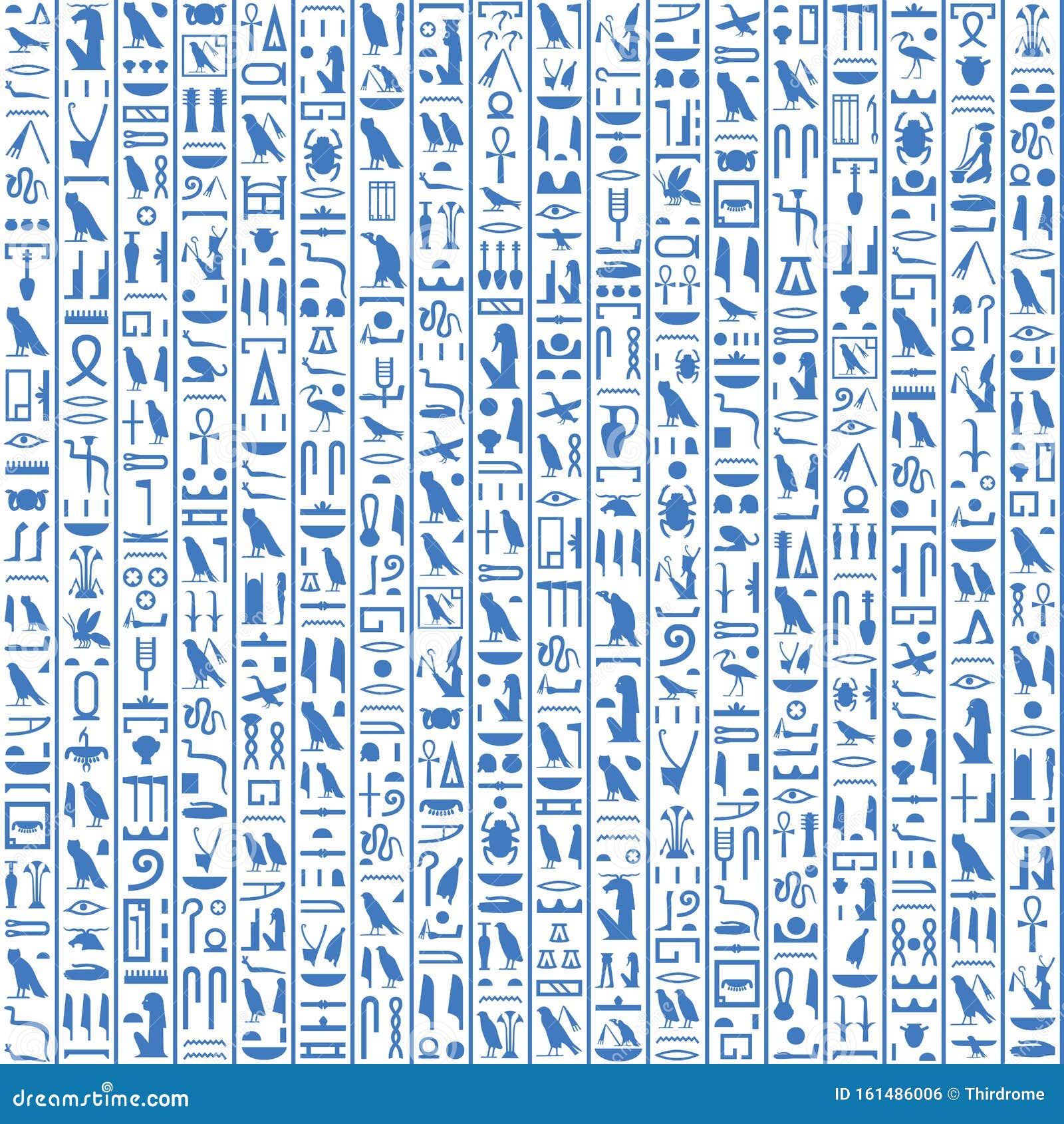 Hieroglyphs of Ancient Egypt Dark Blue 2 Stock Vector - Illustration of ...