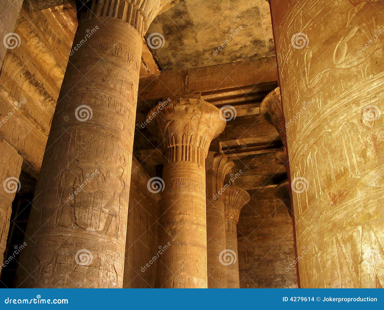 Hieroglyphs on columns stock photo. Image of egyptian - 4279614