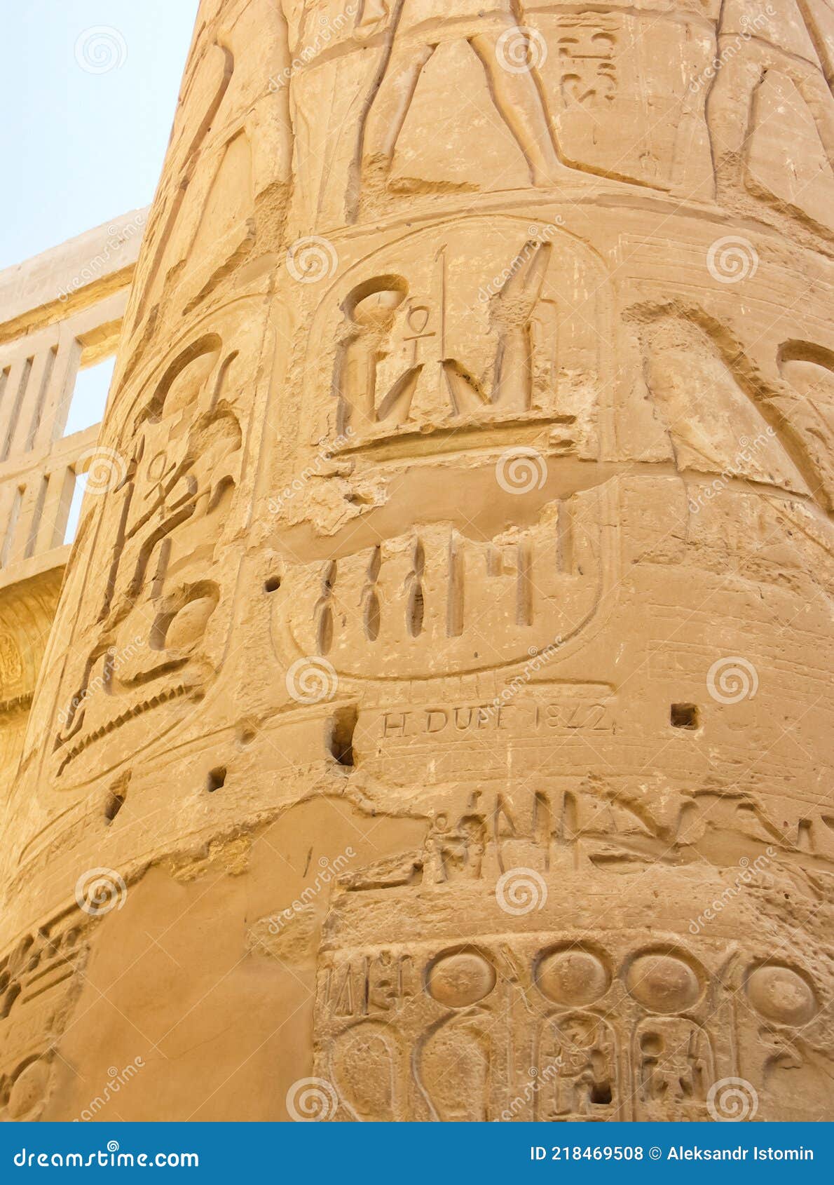 Hieroglyphs on Megalithic Structures of Egypt. Stock Photo - Image of ...