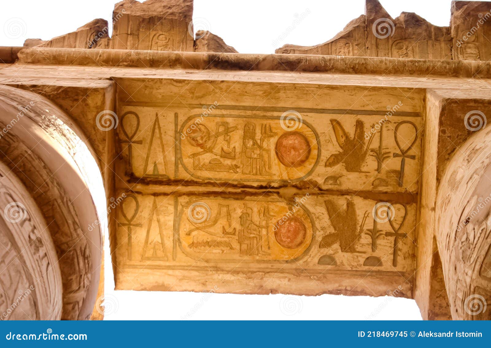 Hieroglyphs On Megalithic Structures Of Egypt. Stock Image - Image of ...