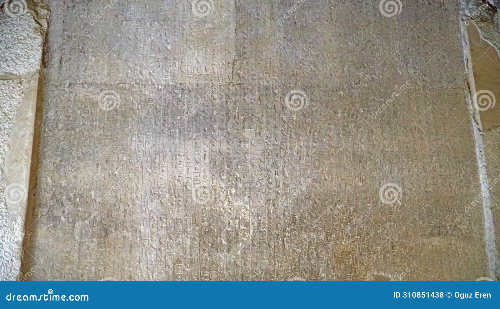 Hieroglyphs in the Pyramid of Teti, Saqqara Egypt Stock Photo - Image ...