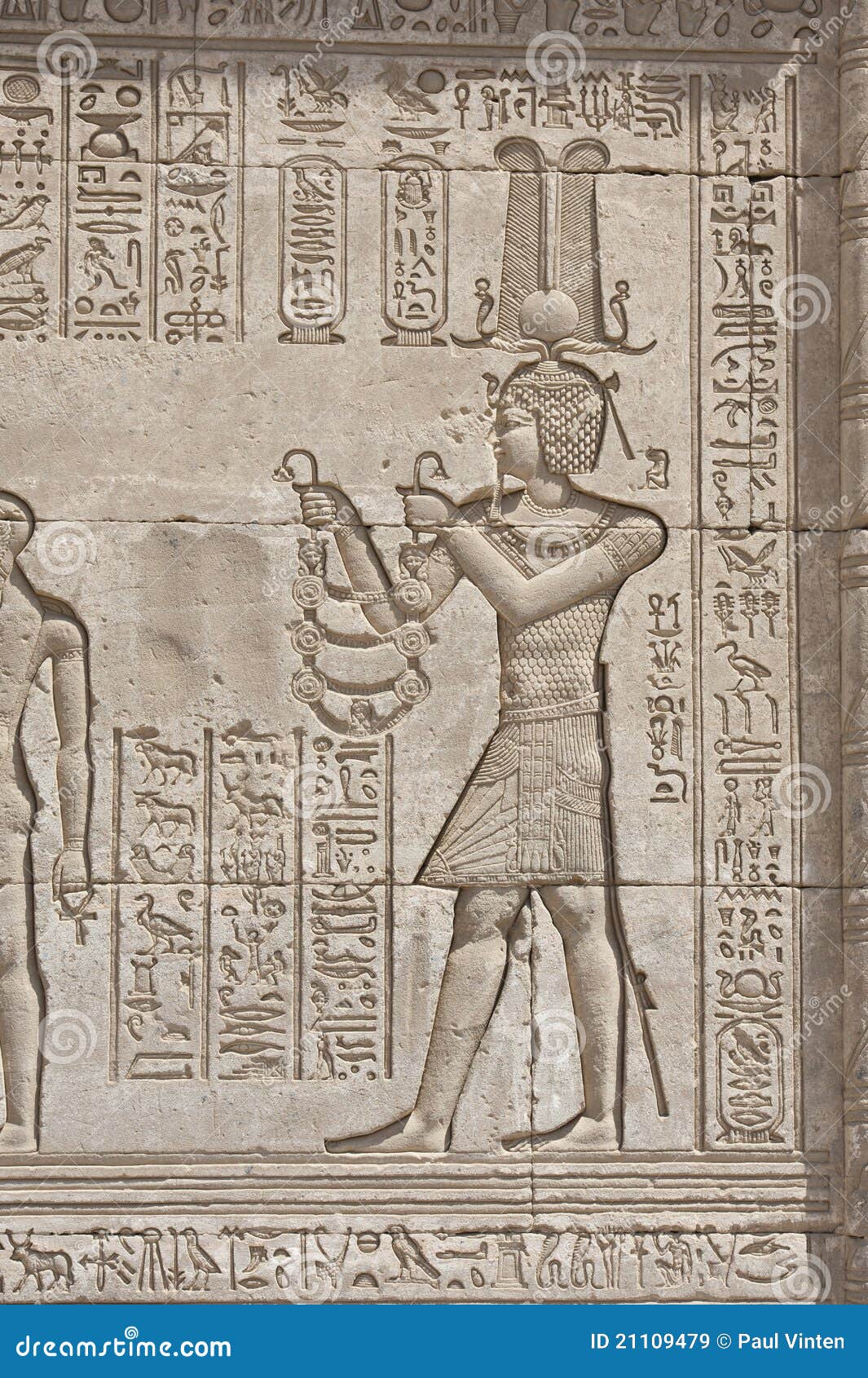 Hieroglypic Carvings on an Egyptian Temple Stock Image - Image of ...