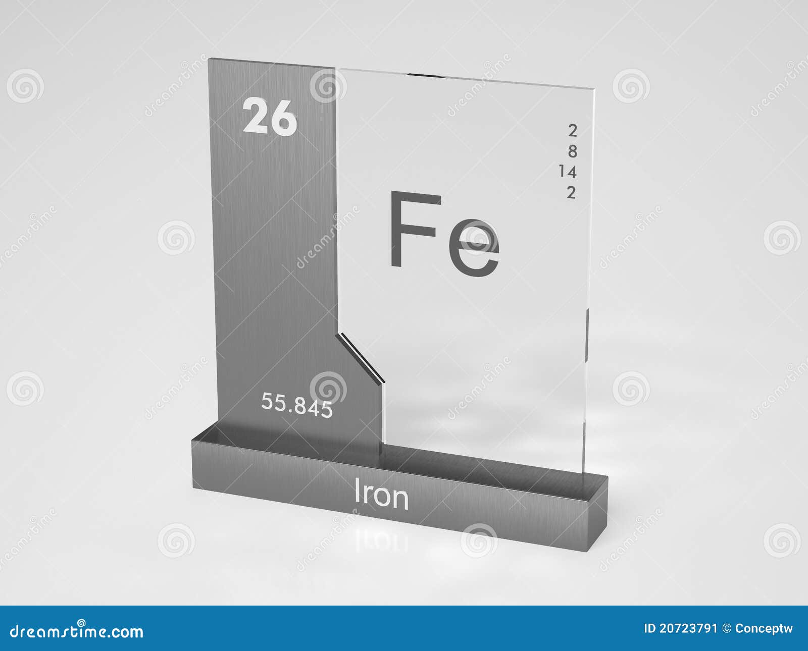 Hierro - FE del símbolo stock de ilustración. Ilustración de escritorio ...