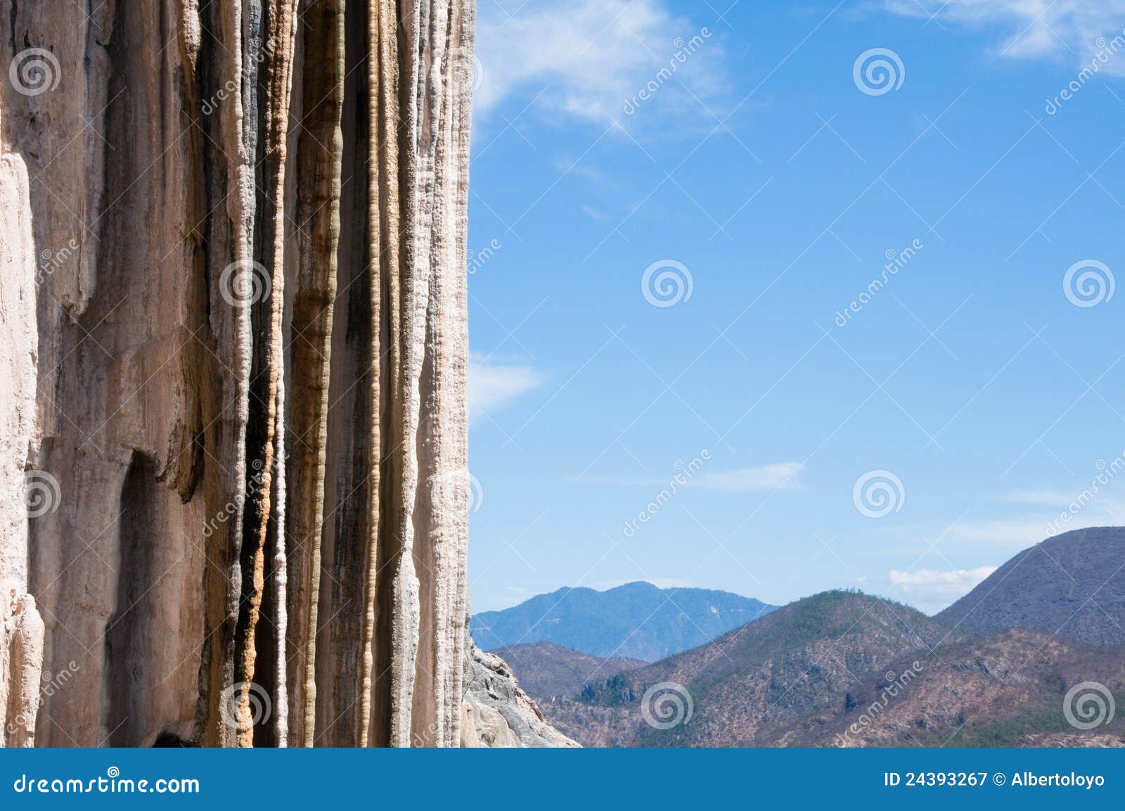 Hierve El Agua, Petrified Waterfall in Mexico Stock Image - Image of ...