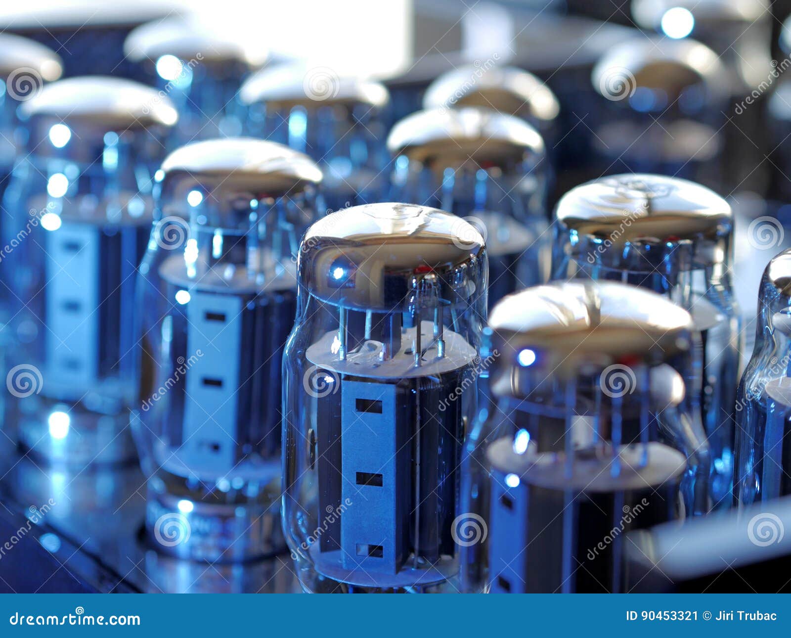 Hifi Lamp Audiophile Amplifiers. Stock Image - Image of metal, music ...
