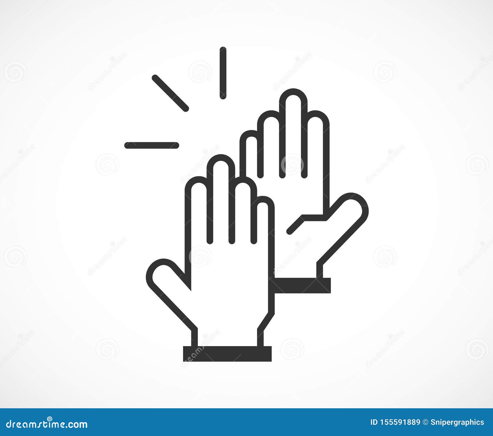 High-five Sign of Success Icon Stock Vector - Illustration of sign ...